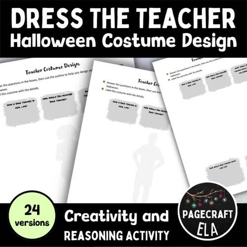 Halloween Costume Design Activity | What Should My Teacher Be ...