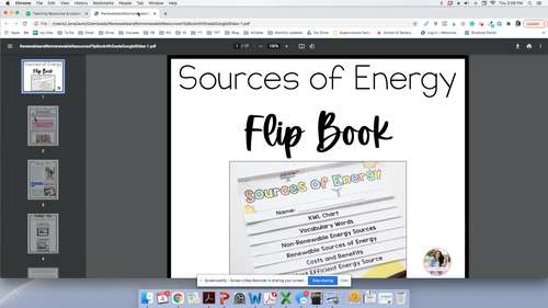 Renewable and Natural Resources Energy Review Lesson Flipbook | TPT