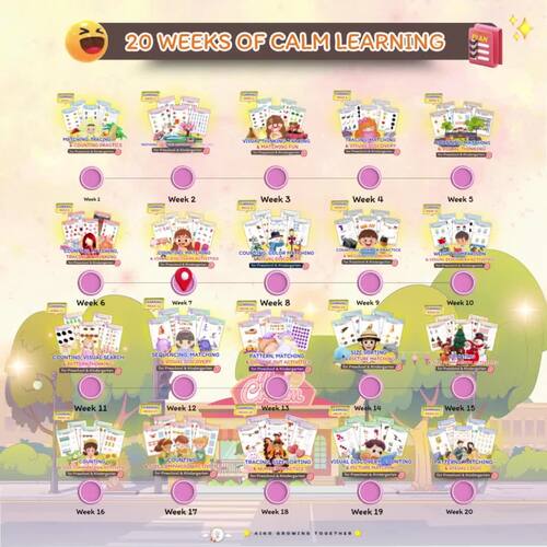 Preschool Learning Worksheet Week 7 Counting Matching Visual Discovery ...