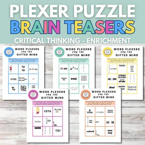 Gifted and Talented Plexer Word Puzzles: Mega Bundle – 342 Brain Teasers
