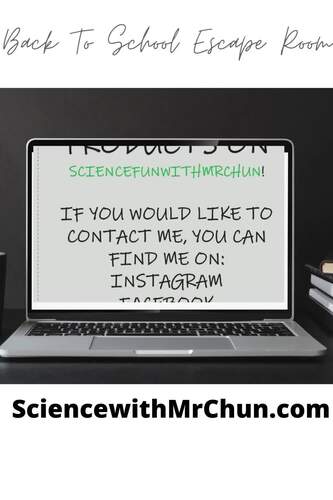 Back To School Escape Room Digital & Print Versions | Distance Learning