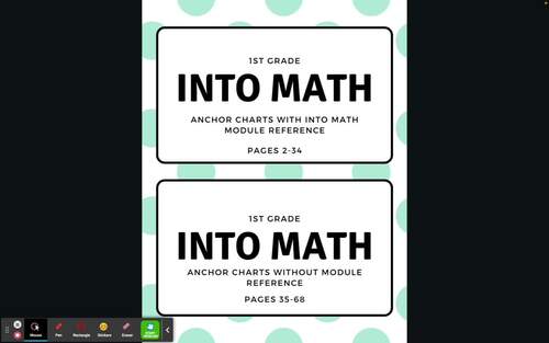 Into Math 1st Grade - Anchor Charts (Watercolor) by Renee Cassioppi