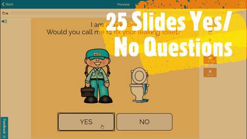Would you call? Identifying jobs people do Yes No Questions Boom Cards