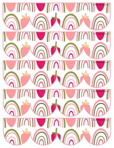Very Berry Bulletin Board Borders - Set 2 by Momtastic Moments | TPT