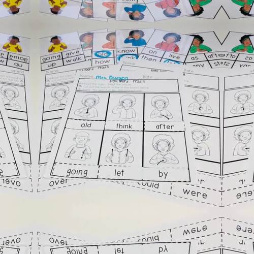 ASL Sight Word Centers Read it FIRST GRADE by Mrs Burgen's Sign Me Up