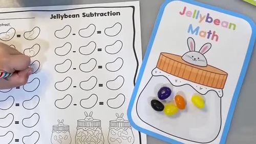 Easter Math / Spring Math Hands-on Jellybean Subtraction Activity or ...