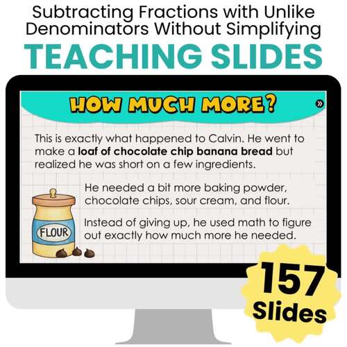 Subtracting Fractions with Unlike Denominators - 5th Grade Math ...