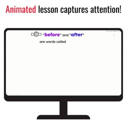 Before and After Temporal Concepts Teaching Kit for Speech Therapy