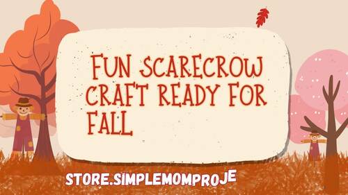 Scarecrow Craft Printable Template for Kids | Pre-Colored | Black & White