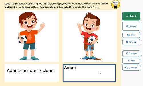 Adjectives and Opposites Describing Using Sentences Speech Therapy Boom ...