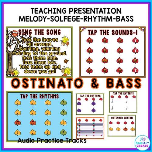 Fall Music Lesson "Toss the Leaves" Beat, Rhythm, Solfege, Orff Activities