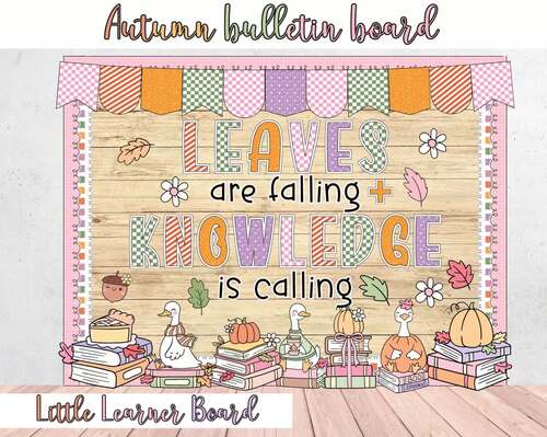 Fall Bulletin Board Kit | Cute Autumn Decor | September Pumpkin ...