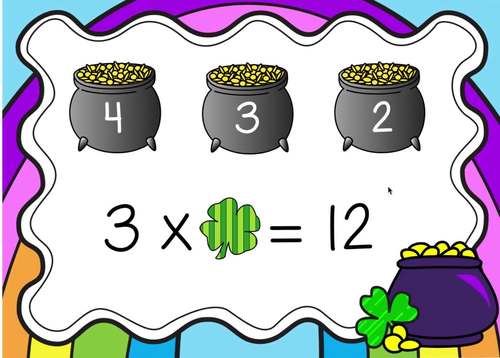 St Patricks Day Missing Unknown Numbers in Multiplication Facts Math ...