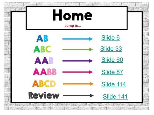 Google Slides Patterns for Kindergarten and Grade one Digital Resource