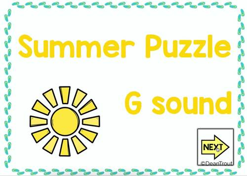 Summer Speech Therapy | Articulation | G Sound | Boom™Cards | TPT