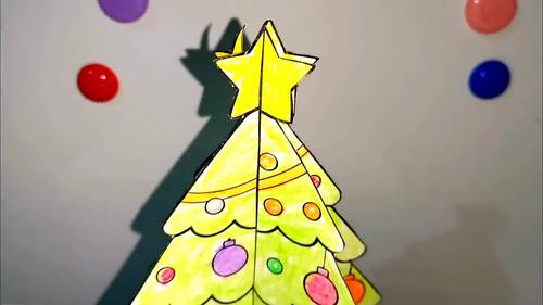 Christmas Craft 3D Tree Template - Christmas Craft 3rd, 4th, 5th, 6th