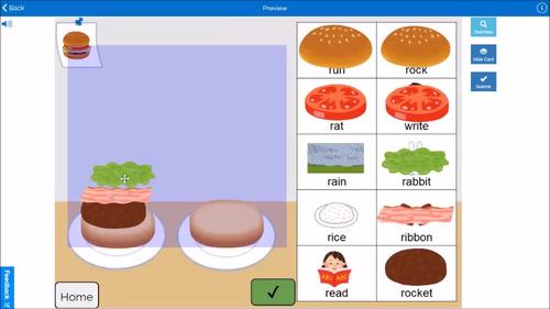Make a Burger Articulation game for ALL consonants Boom Cards｜Speech ...