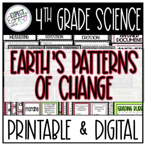 4th Grade Science TEKS Unit / Earth's Patterns of Change / Printable ...
