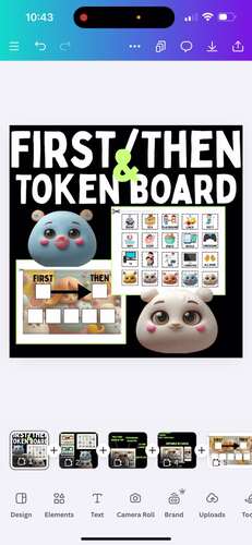 First/Then Visual Schedule & Token Board | Editable Behavior Support Tool