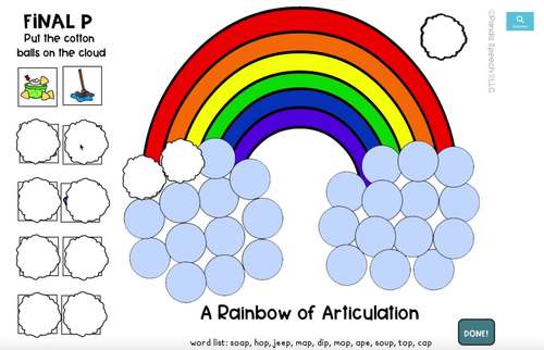 A Rainbow of Articulation BOOM Cards: Early Sounds (Distance Learning)