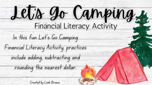 Camping | Elementary Financial Literacy by LB Home Education | TPT