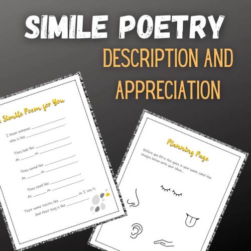 People Poetry Writing | Fill the Gaps | Similes | Mother's Day Alternative