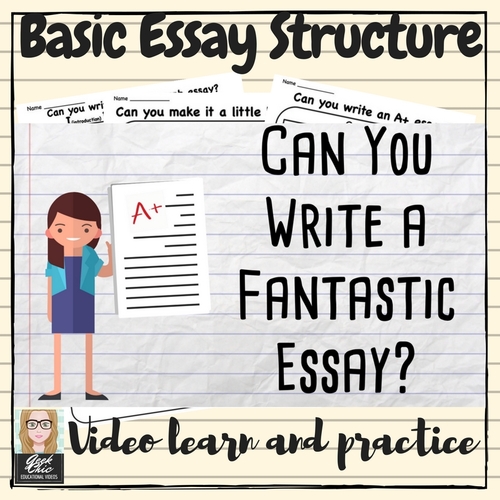 English ELA Writing I Bet You Can! Basic essay form/structure VIDEO KIT