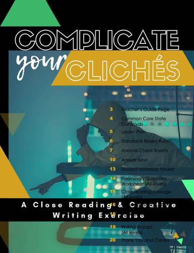 Complicate Your Clichés: Creative Writing Bundle | Mentor Text from ...