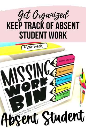 Absent Work | Absent Student Folder by Bitten by the Teaching Bug