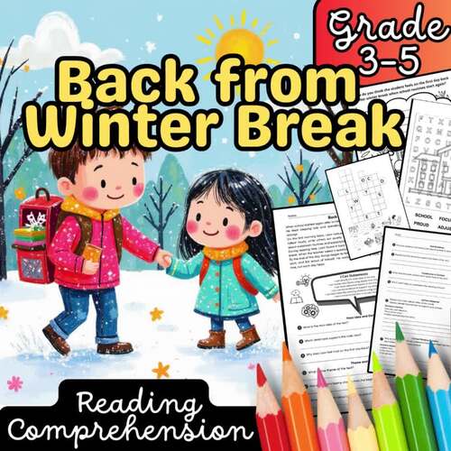 Back from Winter Break Activities Elementary | Reading Comprehension ...