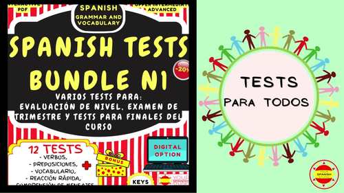 Spanish Test Bundle N1 no prep Tests en español Lote 1 by Your Spanish ...