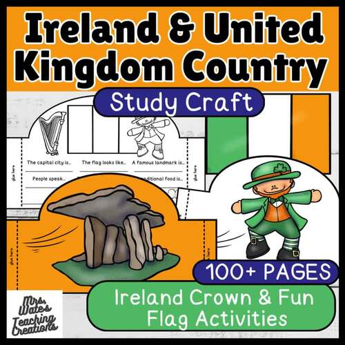 Ireland Country Study Craft & Writing | St. Patrick's Day Activities K-2