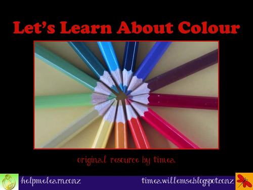 Elements of Art for COLOR (colour) theory and art projects 2nd-5th grade