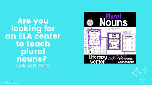 Plural Nouns Hands-On Literacy Grammar Center Activities #1 by Fiddleheads