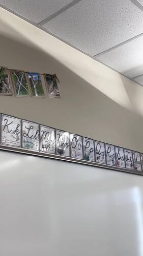 Mountain-Themed Cursive Alphabet Posters with Affirmations | TPT