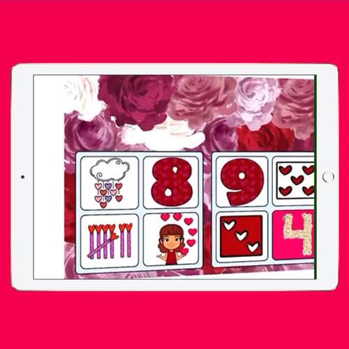 Trouve les nombres de 0 à 12 Cartes Boom | Le Saint-Valentin | TPT