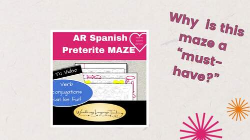 Spanish Preterite Maze Worksheet Activity Review – Valentine's Day -AR ...