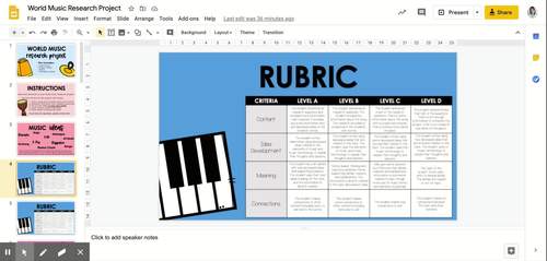 World Music Research Project for Google Slides™ | Distance Learning