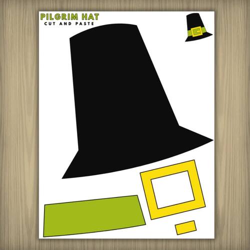 Pilgrim Hat Craft Activity | Thanksgiving Cut & Paste Craft | Easy Fine ...