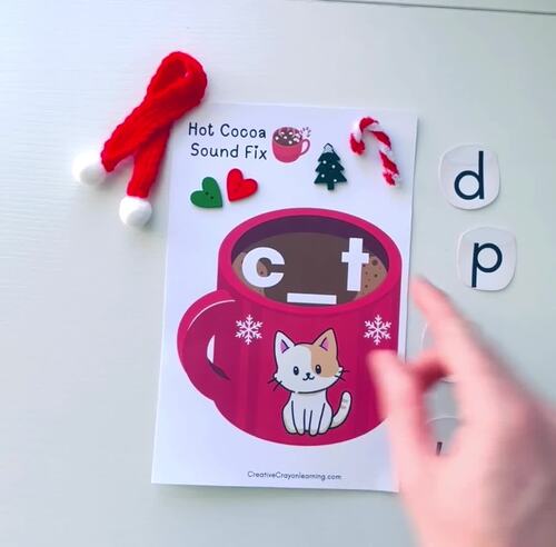 Hot Cocoa Sound Fix – Hands-On Christmas & Winter Literacy Center ...