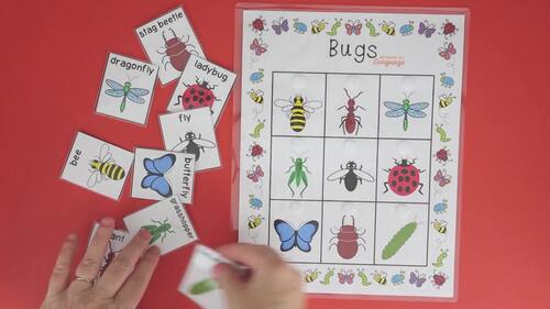 Bug Matching Activity Sheet, Spring Garden Insects by All Hands On Language