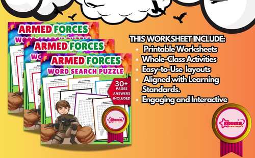 Armed Forces Day Word Search Puzzle Activities 2nd,3rd,4th,5th,6th,7th ...
