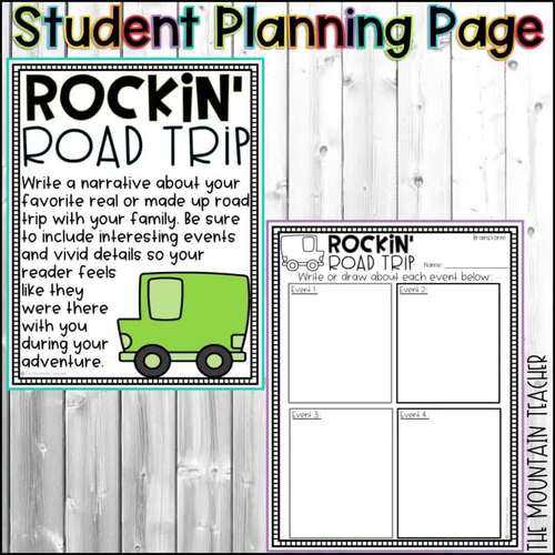 Road Trip Imaginative Narrative Writing Prompt and Activity | TpT