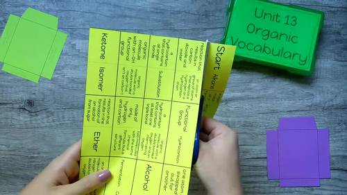 Organic Chemistry Vocabulary Activity Pack, Crossword, Flash Cards, Quiz