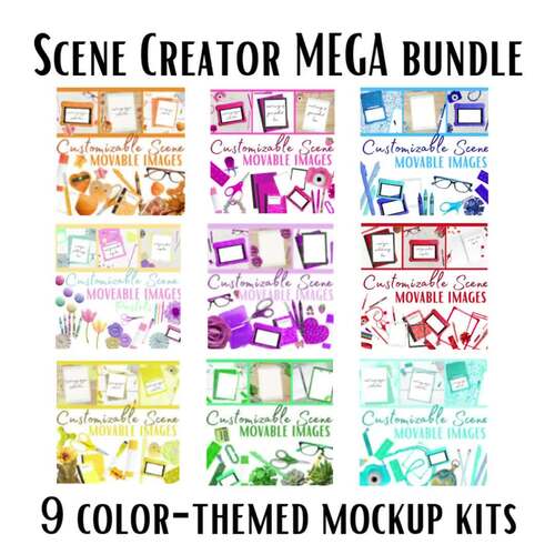 Scene Creator Kits Mega Bundle of All Colors by Make A Scene Mockups