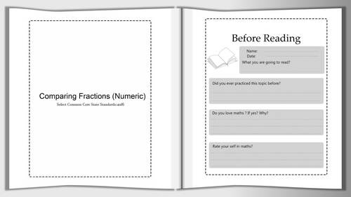 Comparing Fractions (Numeric)-4NF6-4th grade-Fraction-Practice sheet