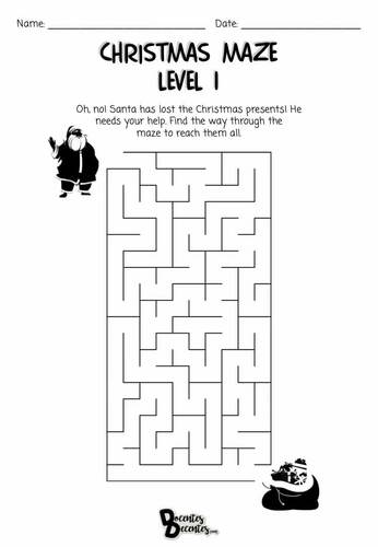 Christmas Maze - Laberinto de Navidad (Eng/Esp) by DocentesDecentes