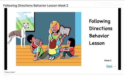 Following Directions Behavior Lesson: 3 Hour Bundle by Mr Tom's ABA Lessons