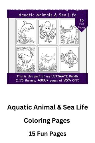 Aquatic Animals Coloring Pages | Creative Printable Art for Kids ...