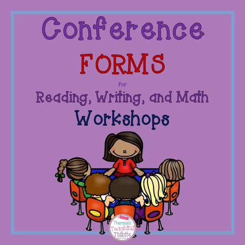Conference Forms for Reading, Writing, and Math Workshops | TPT